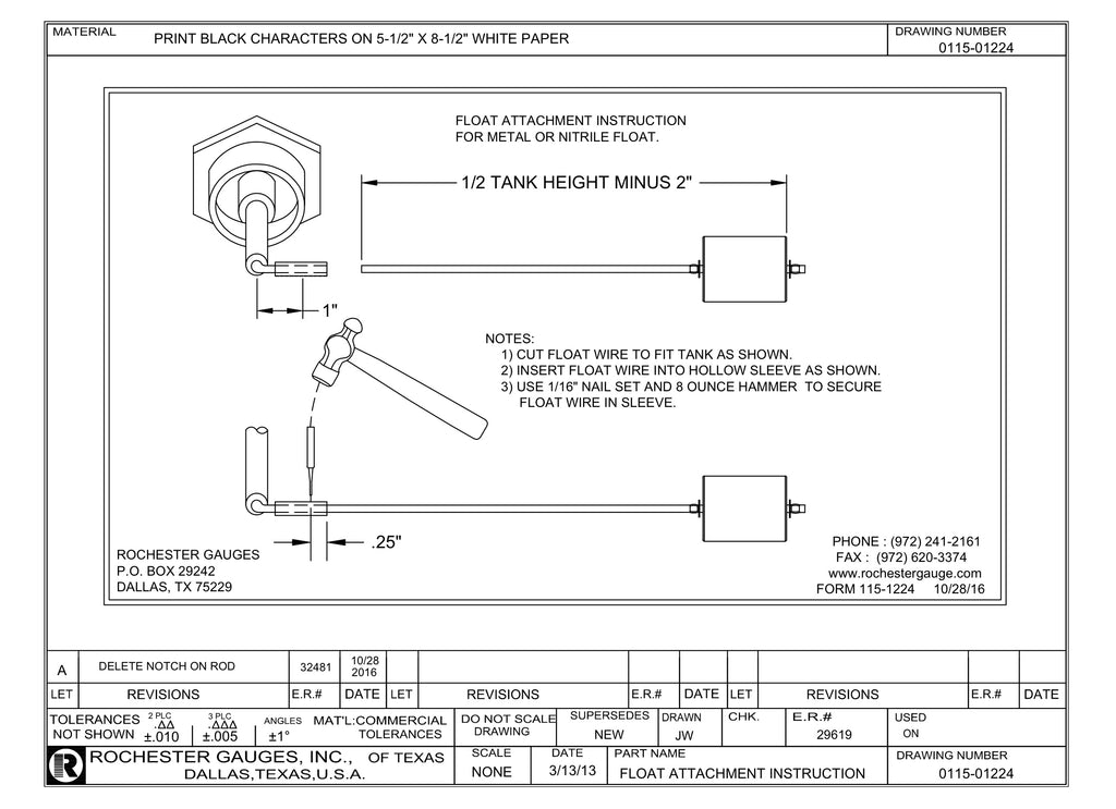 Rochester Gauges F7183 Direct Read Liquid Level Magnetic Farm Gauge – e ...